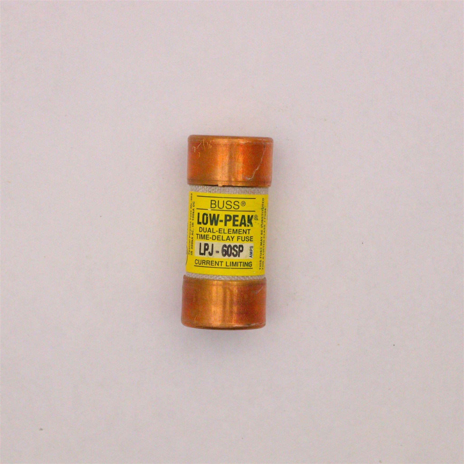 BUSSMANN LOW PEAK 600 VOLT AC 300 VOLT DC 60 AMP FUSE LPJ-60SP
