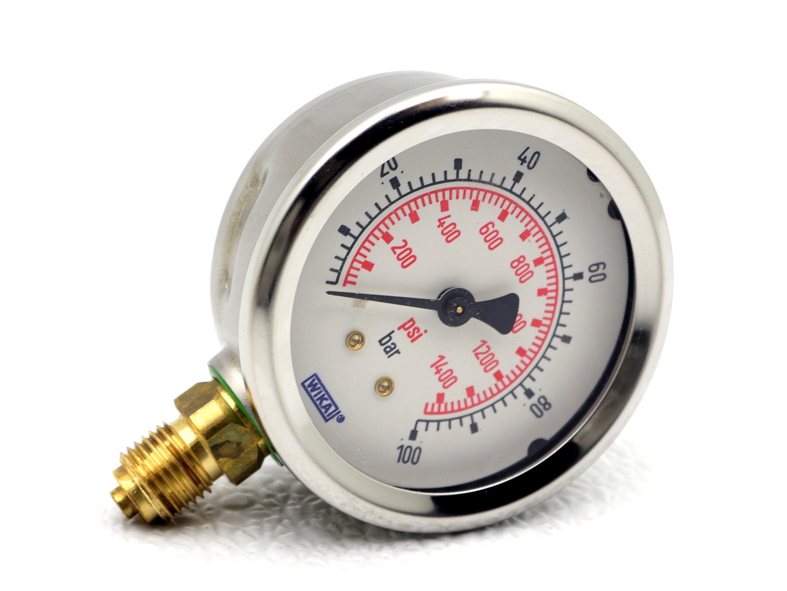 Wika Pressure Gauge 100 BAR/PSI Type 212.53 2.5" 50157892 *New Open Bo
