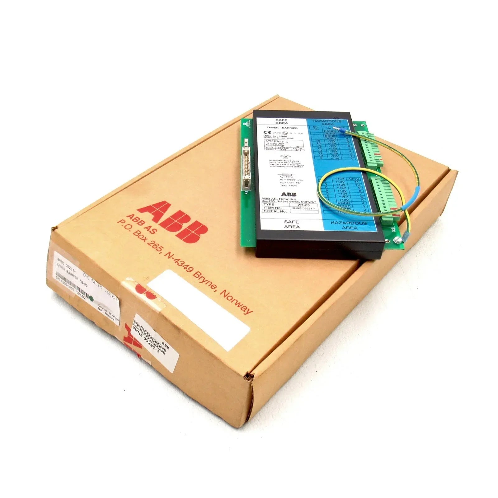 ABB Zener Barrier Control Board 3HNE05281-1 *New Open Box*
